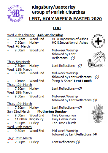 Lent, Holy Week & Easter